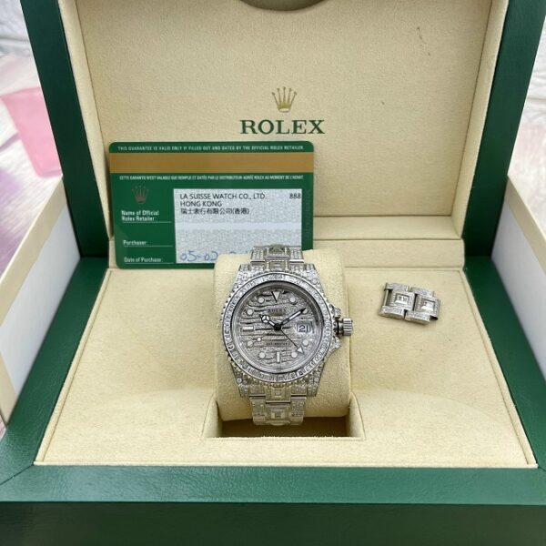 Rolex GMT - Master II 116710LN Custom Full Diamond