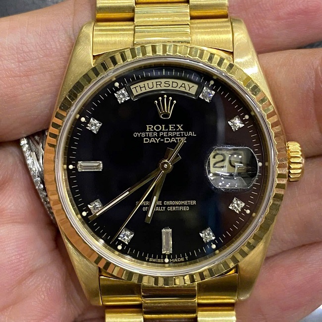 Rolex DayDate 18238 Diamond 18K Gold Automatic 36mm
