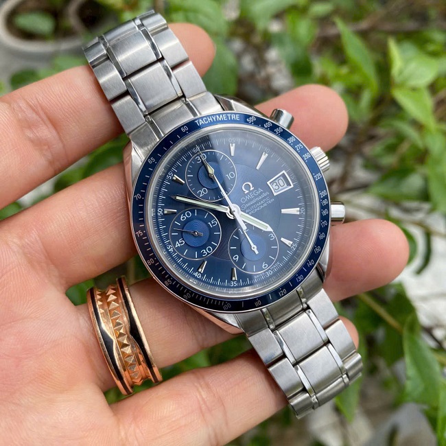 Omega Speedmaster Date Chronograph Blue Dial 3212.80.00