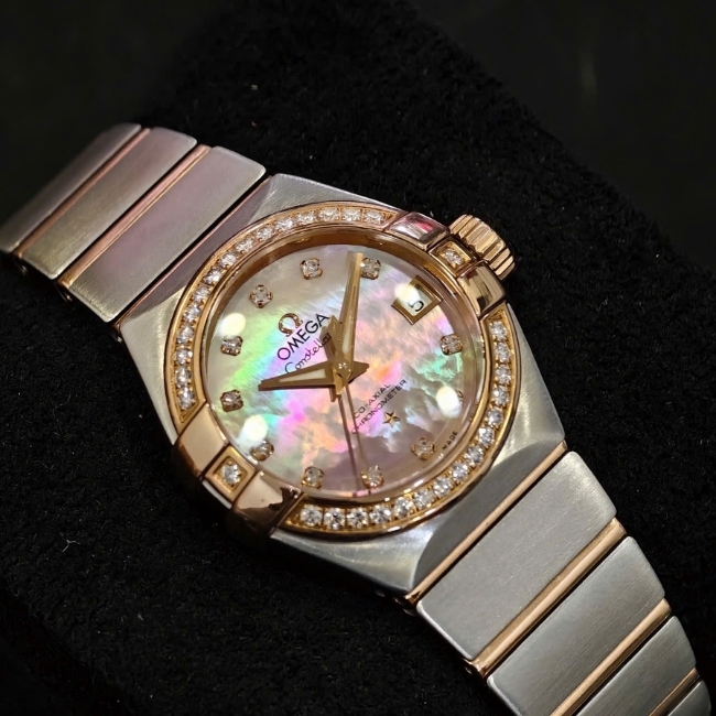 Omega Constellation 123.25.27.20.57.001 MOP tím - Demi 18k