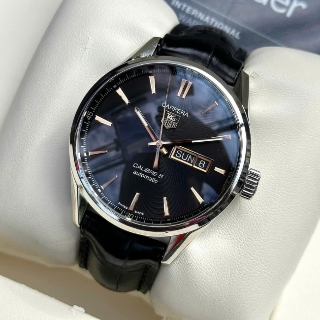 Tag Heuer Carrera Calibre 5 Day-Date 41mm kim cọc vàng
