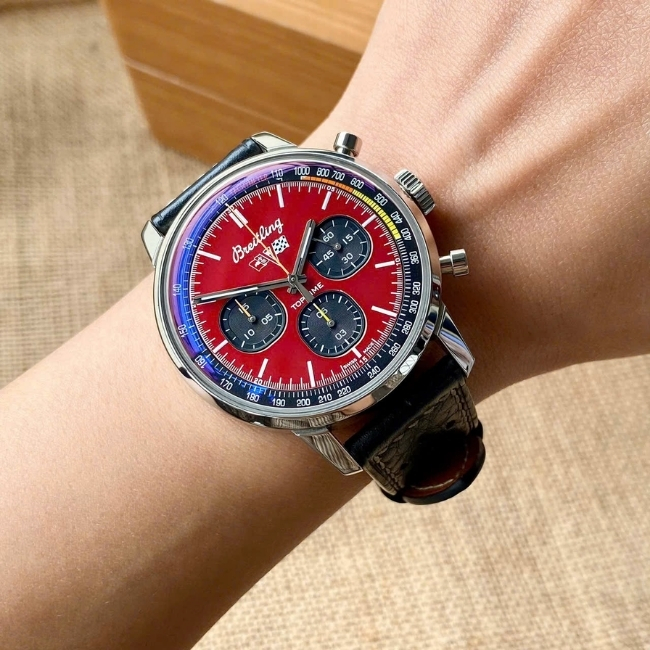 Breitling Top Time Chronograph 42mm A25310 Steel Red Dial
